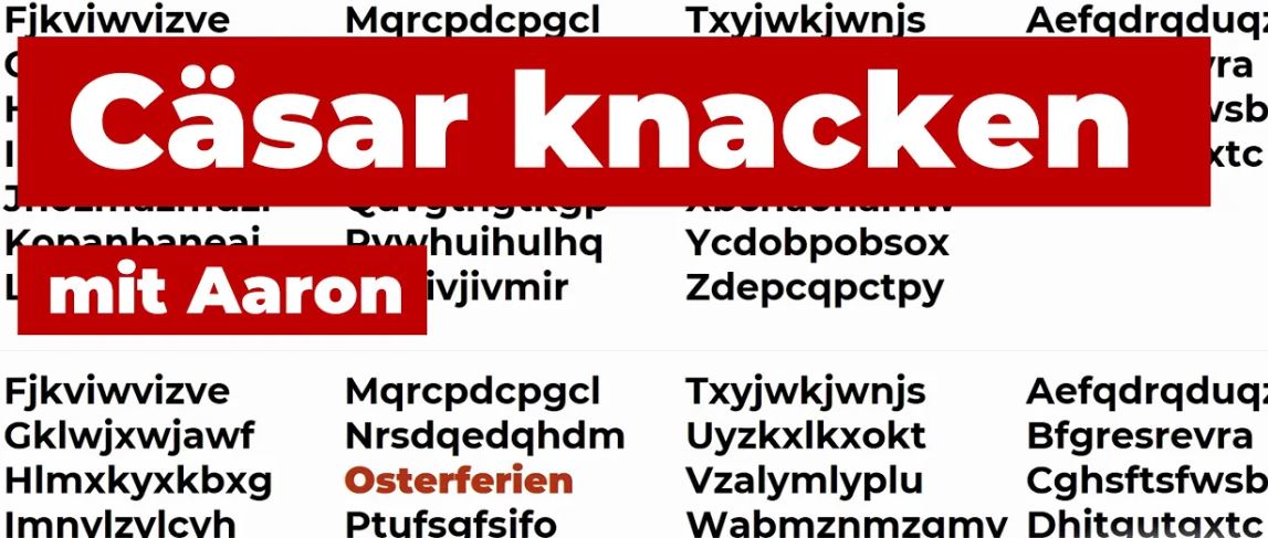 SFN Kassel - Cäsar-Chiffre AUFLÖSUNG mit Aaron